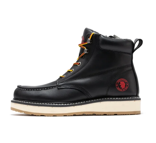 Rock Rooster Magnolia Men's 6 Inch Black Soft Toe Zip Sided Wedge Work ...