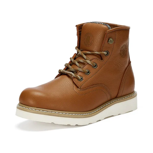 Rock Rooster Roberta Men's Safety Water Resistant Tan Leather Wedge ...