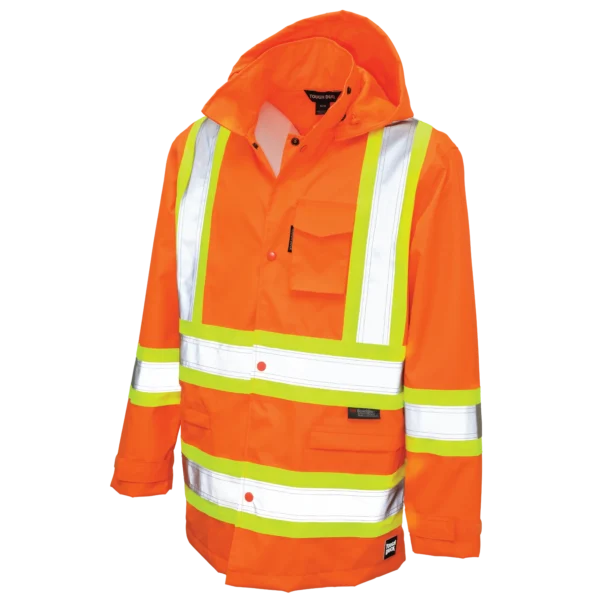 Tough Duck Ripstop Safety Rain Jacket - Columbus Supply