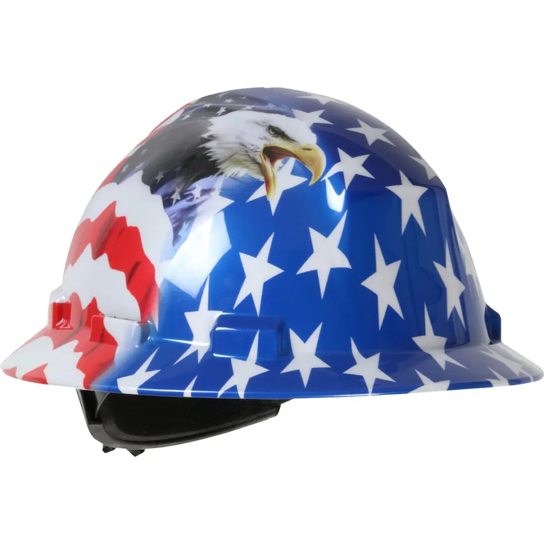 PIP® Kilimanjaro™ Full Brim Hard Hat with HDPE Shell, 4-Point Textile ...
