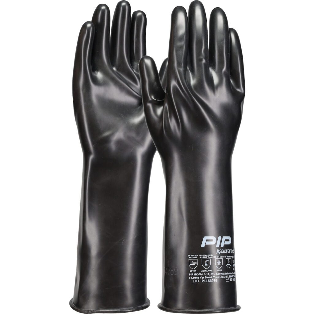 PIP 20 Mil Butyl Rubber Glove with Smooth Grip-14" - Columbus Supply