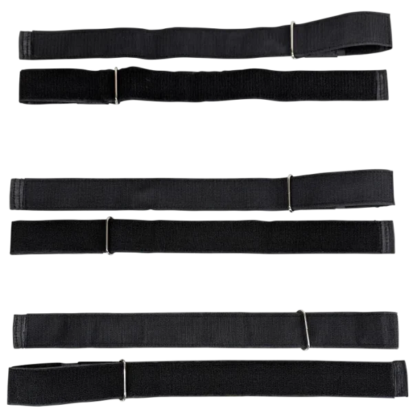 Kemp USA Premium Hook & Loop Spineboard Straps with Metal Ends, Black ...